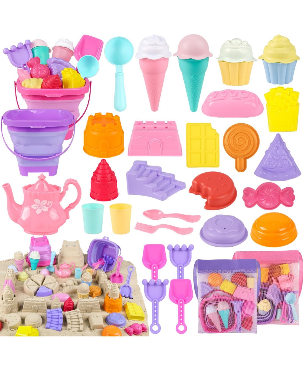 Click here for Gnuadz Collapsible Beach Toys Sand Bucket Shovels... prices