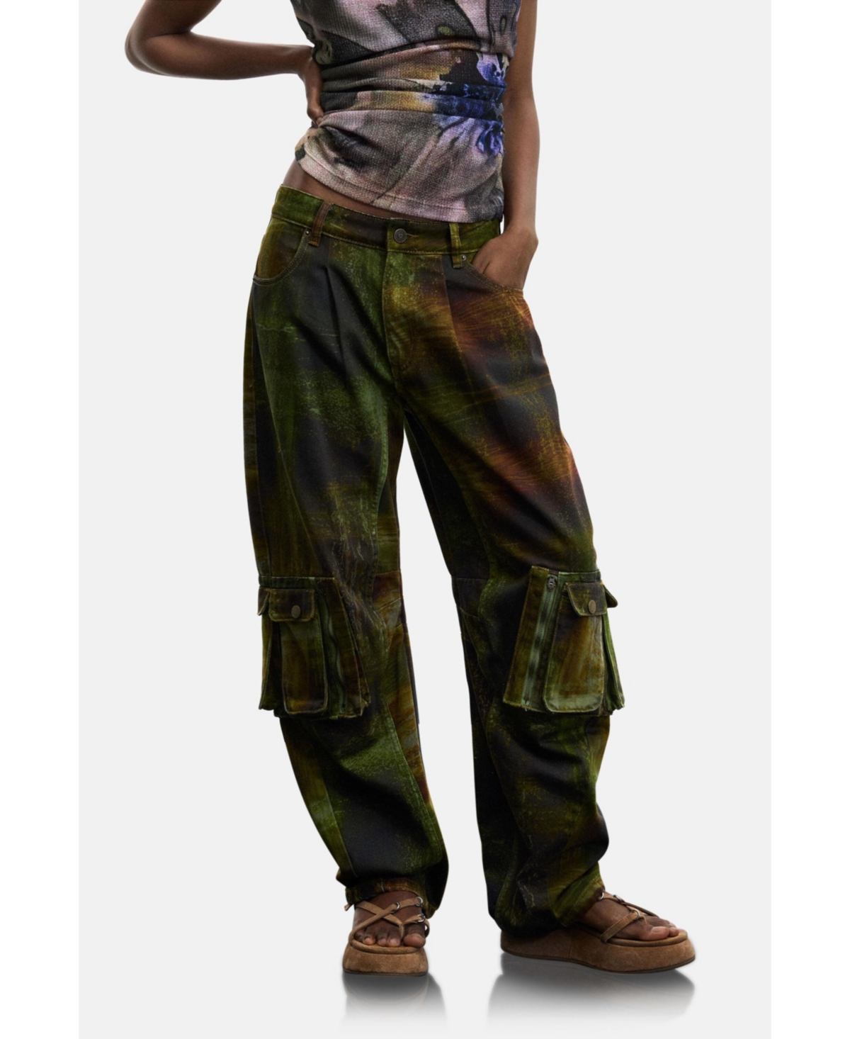 Click here for Desigual Womens Cargo pants 100 cotton m. c. lacro... prices