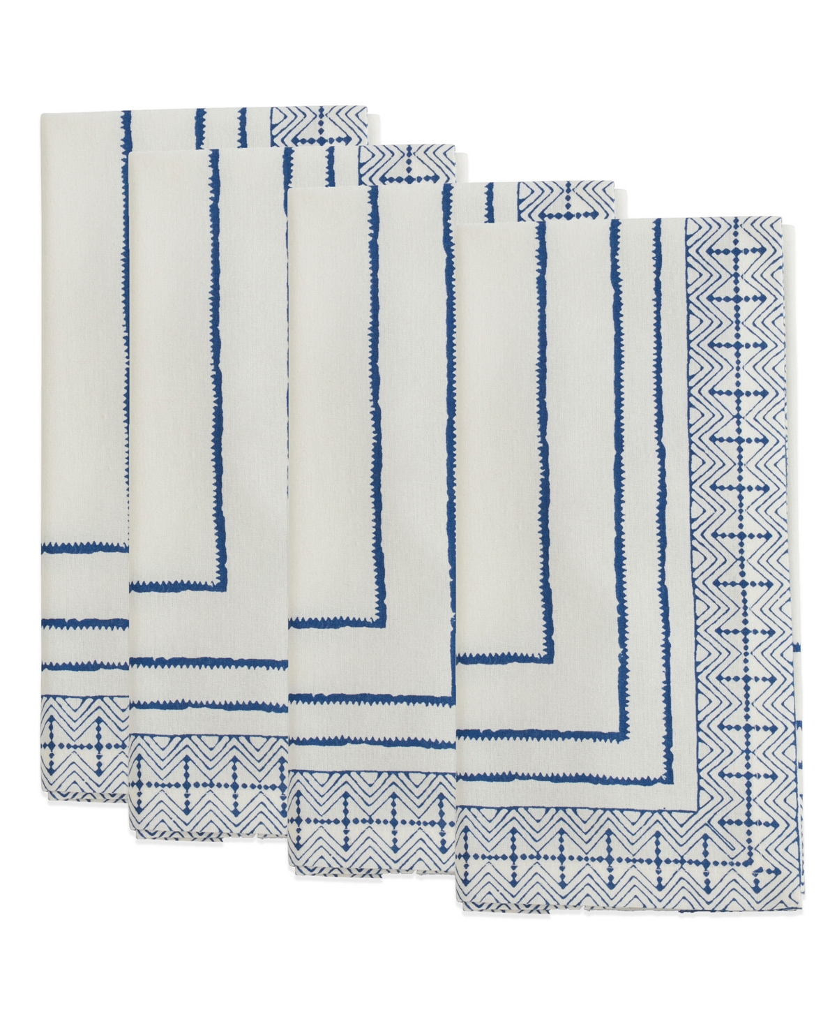 Click here for Saro Lifestyle Hand Block Cotton Napkins  Set of 4... prices
