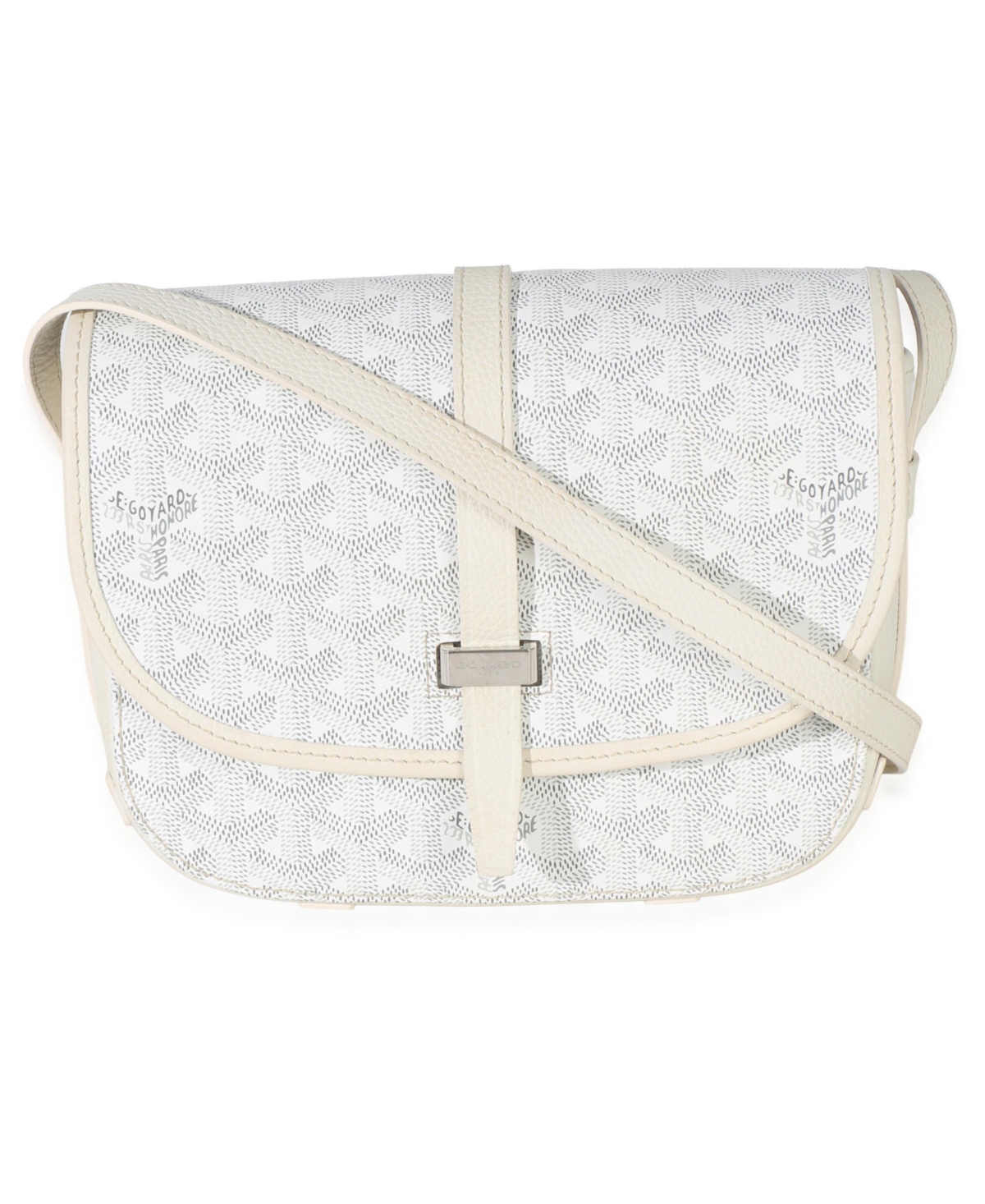 Click here for Pre-Owned Goyard White Goyardine Canvas Belvedere... prices