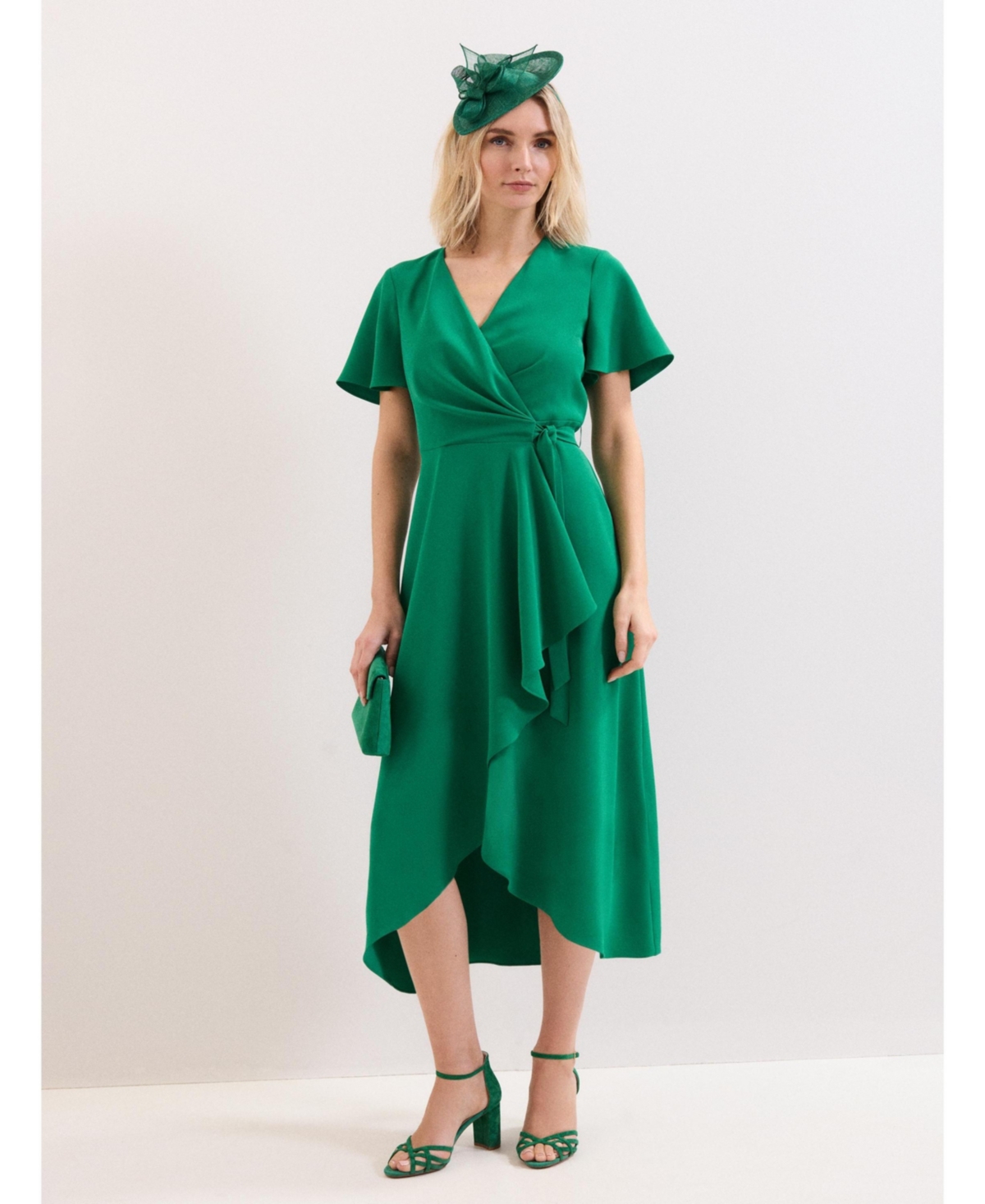 Click here for Phase Eight Womens Julissa Wrap Dress - Green prices