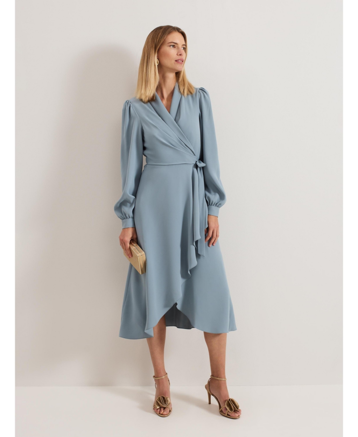 Click here for Phase Eight Womens Phillippa Wrap Dress - Eau de n... prices