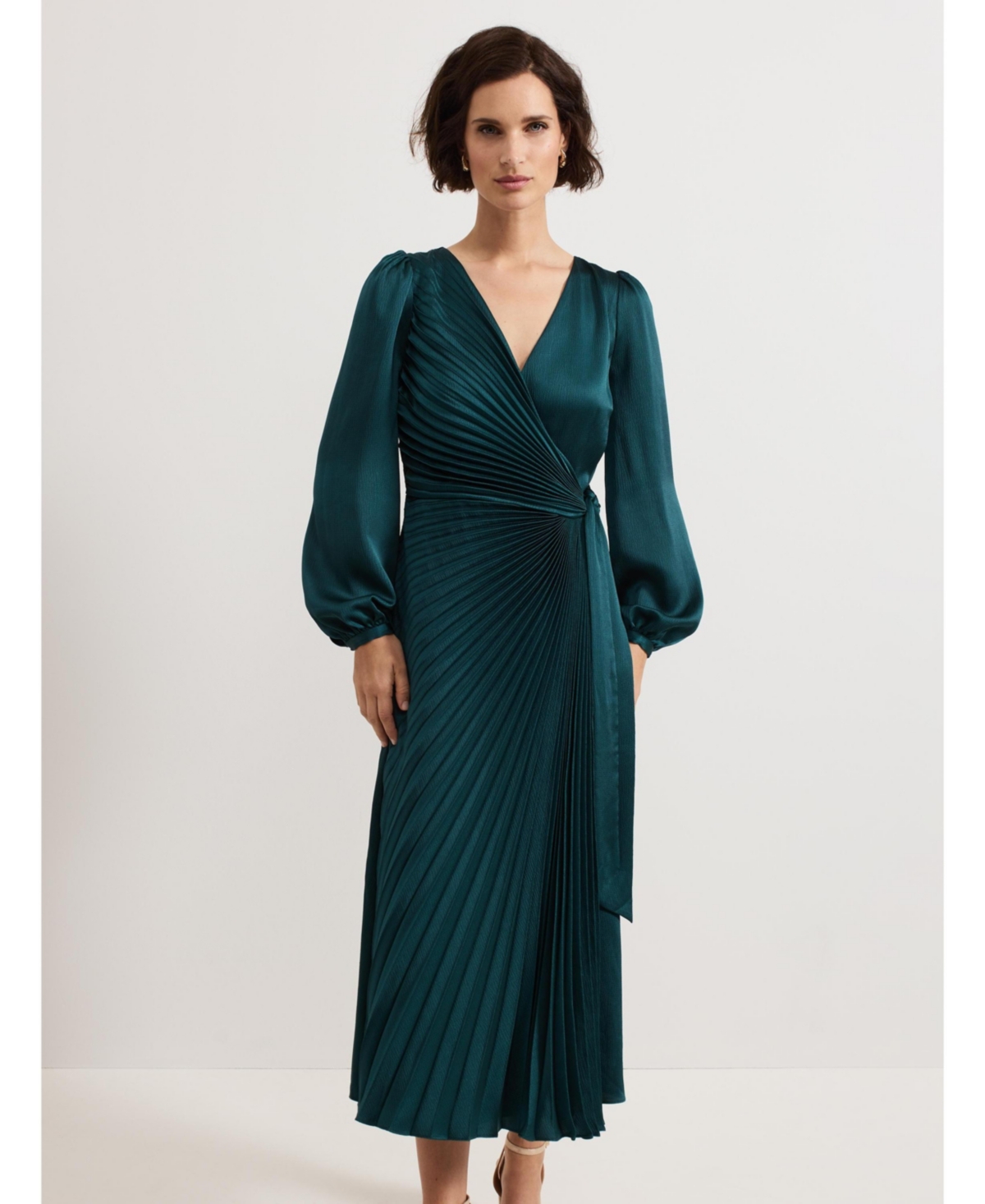 Click here for Phase Eight Womens Gracie Sunray Dress - Dark gree... prices