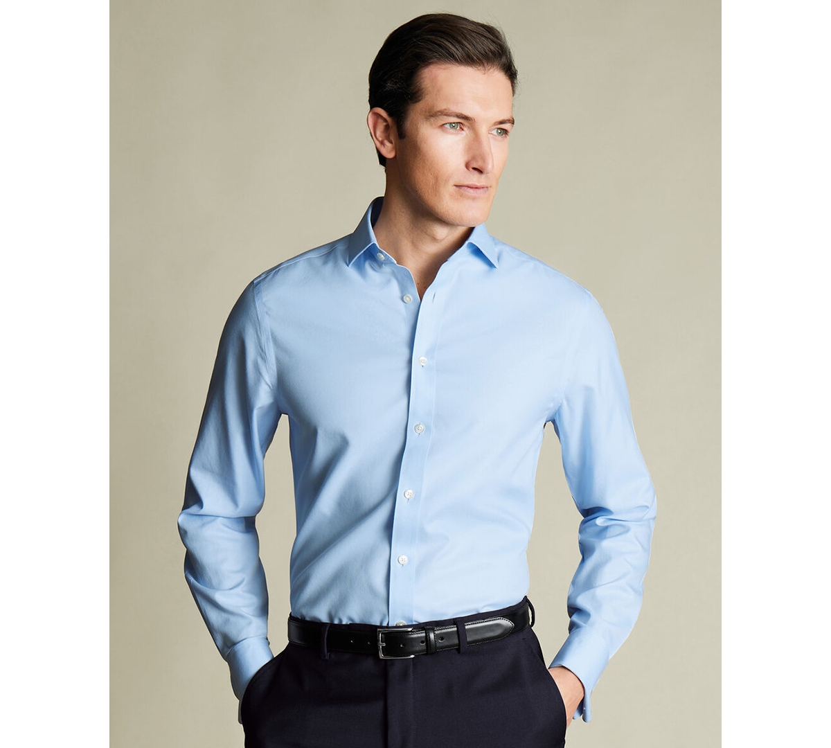 Click here for Charles Tyrwhitt Mens Slim-Fit Twill Weave Dress S... prices