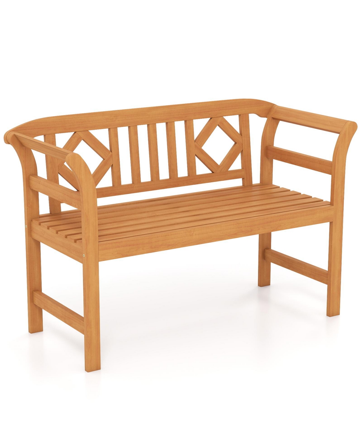 Click here for Gymax 47 Outdoor Loveseat Bench Curved Armrests fo... prices