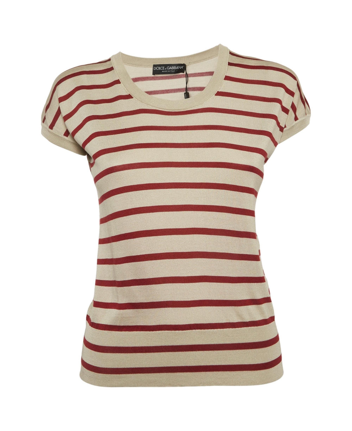 Click here for Pre-Owned Dolce & Gabbana Womens Striped Knit Top prices