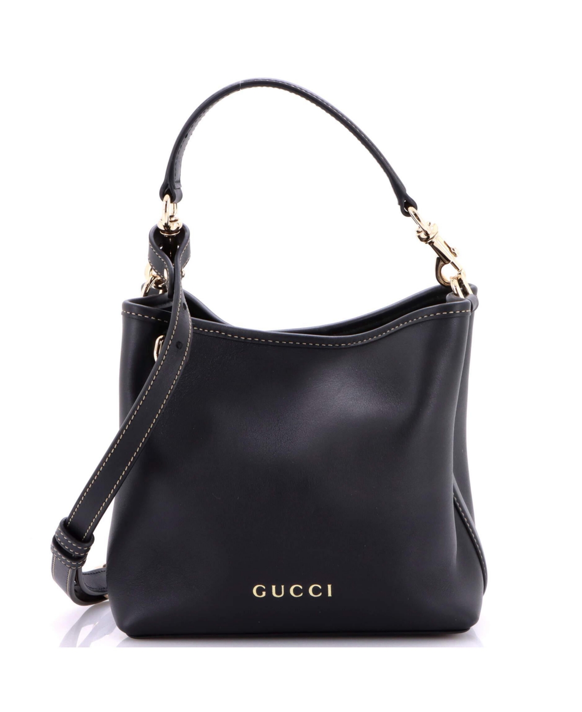 Click here for Pre-Owned Gucci Small Emblem Bucket Bag Leather -... prices