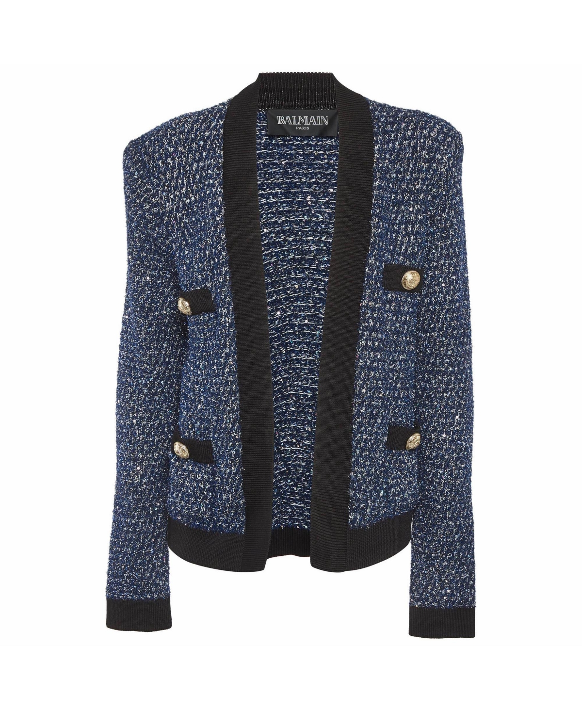 Click here for Pre-Owned Balmain Womens Tweed Open Front Cardigan prices