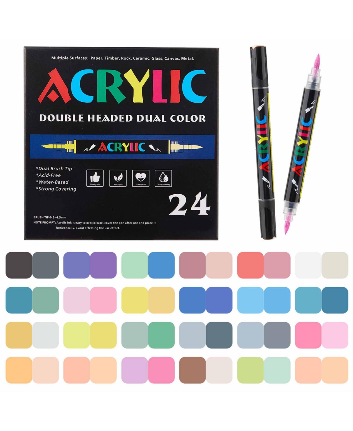 Click here for Htutwoo 48 Colors Dual Tip Acrylic Paint Pens  Vib... prices