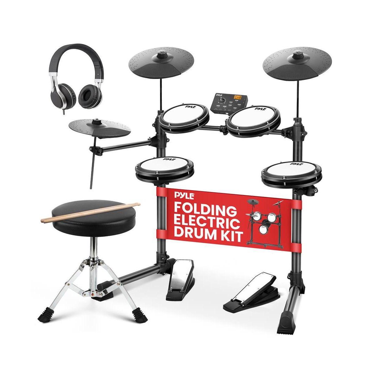 Click here for Pyle Electronic Drum Set 4 Quiet Mesh Pads 180 Sou... prices