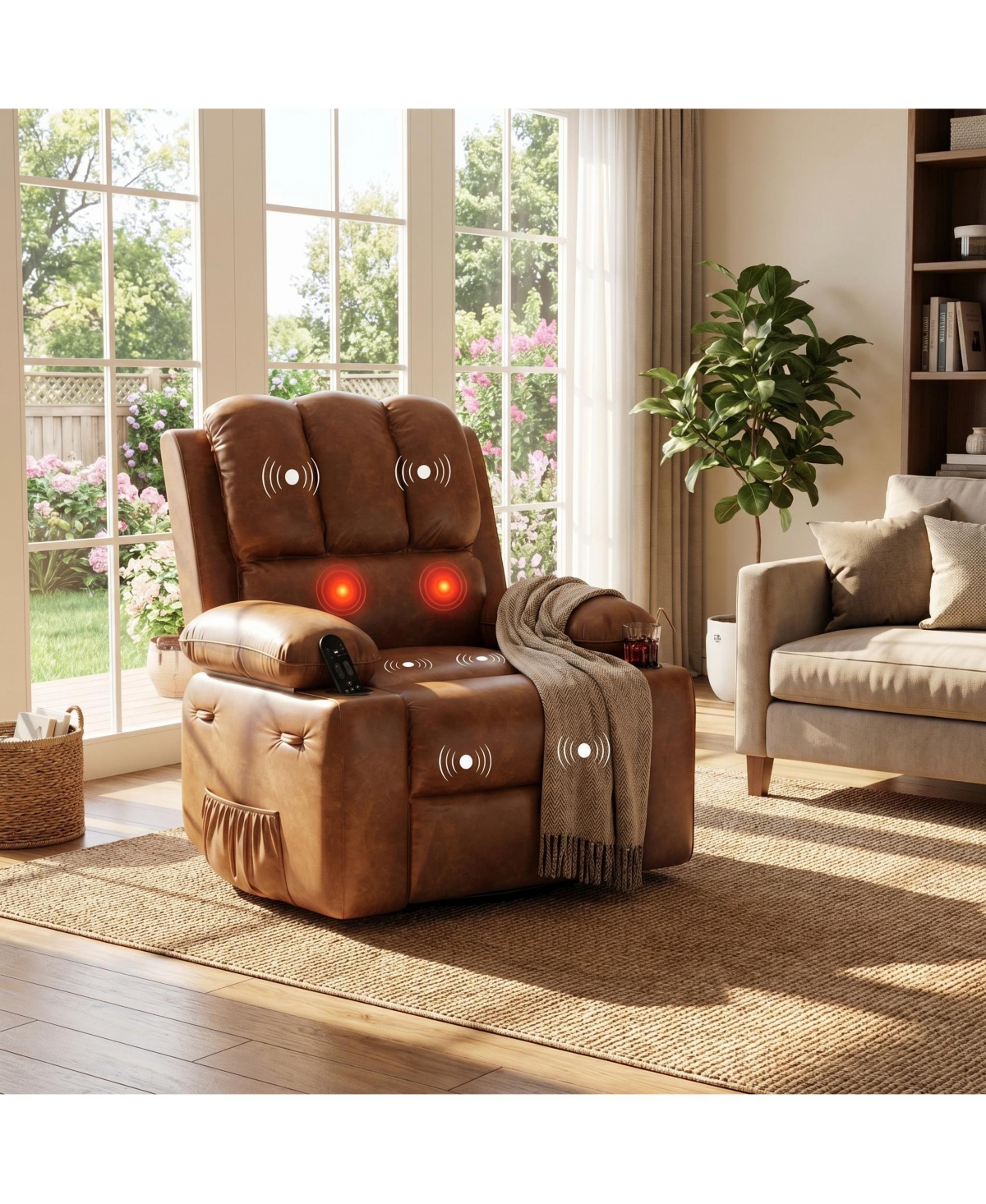 Click here for homfan Massage Recliner with Lumbar Heat  Swivel a... prices