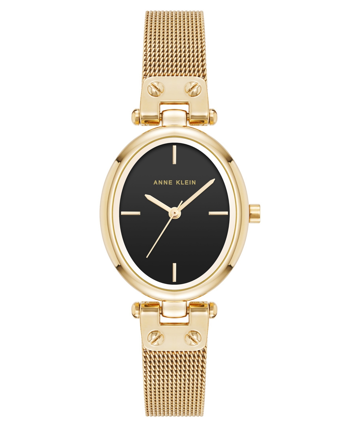 Click here for Anne Klein Womens Quartz Oval Gold-Tone Stainless... prices