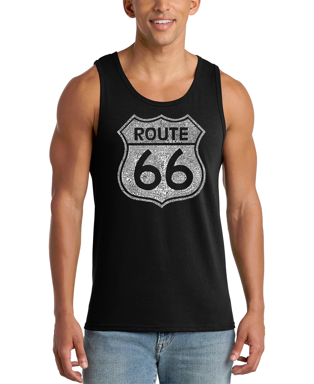 Click here for La Pop Art Mens Route 66 Vintage Highway Shield Gr... prices
