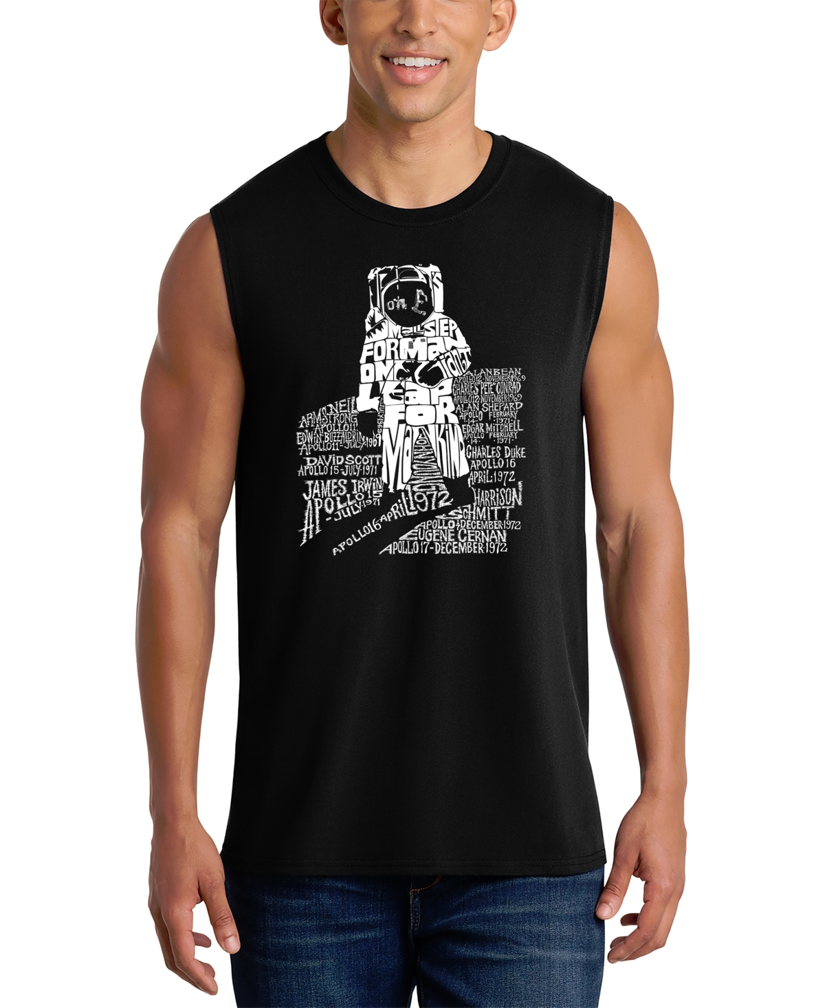 Click here for La Pop Art Mens Astronaut Typography Graphic Tank... prices