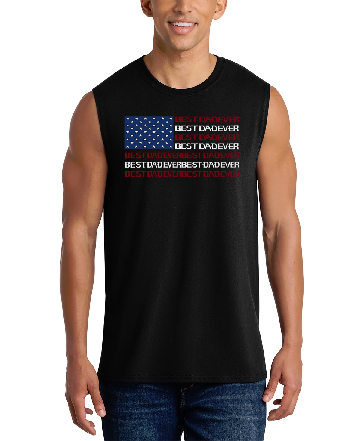 Click here for La Pop Art Mens Best Dad Ever American Flag Typogr... prices