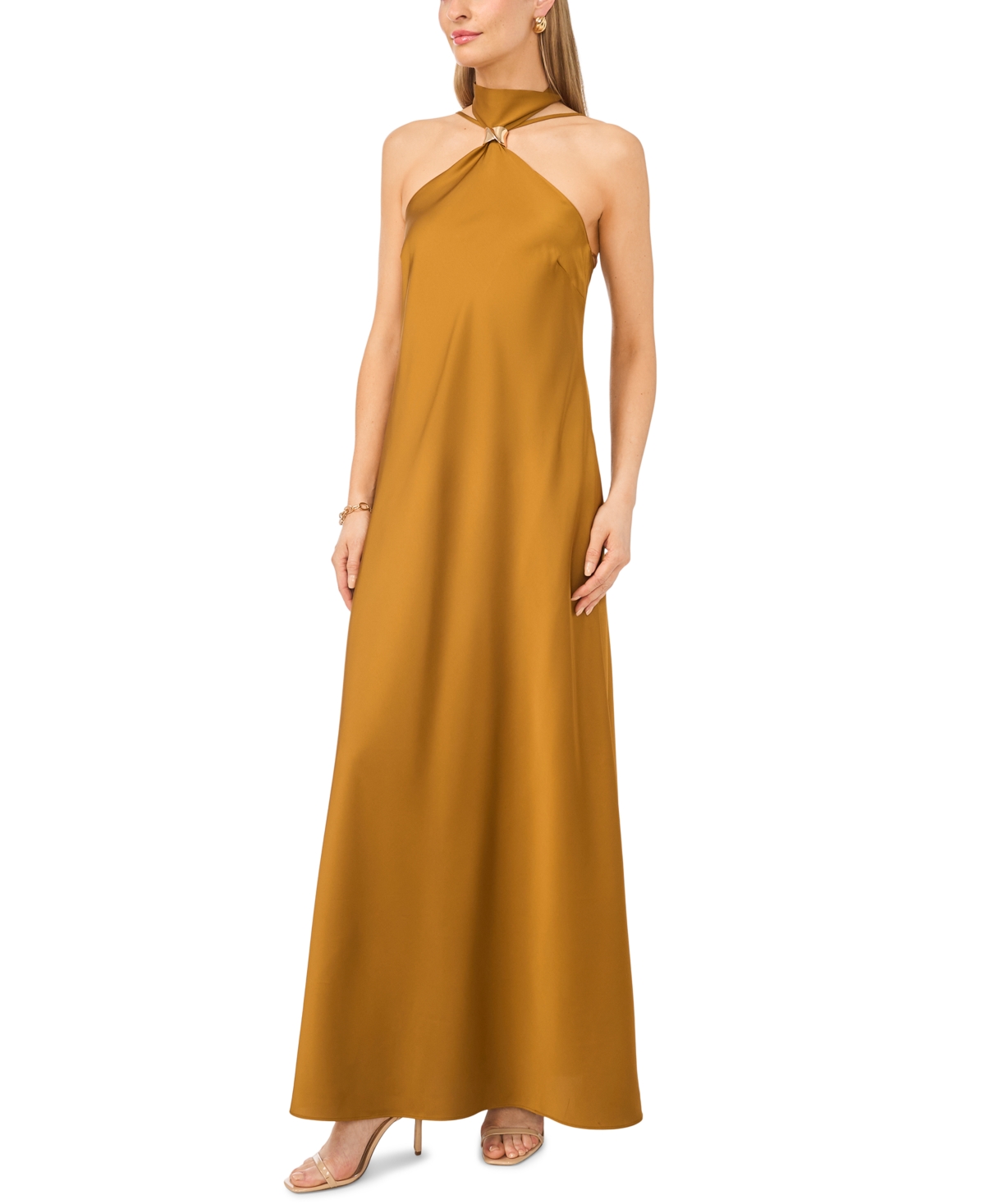 Click here for Parker Womens Sleeveless Halter Neck Cutaway Maxi... prices