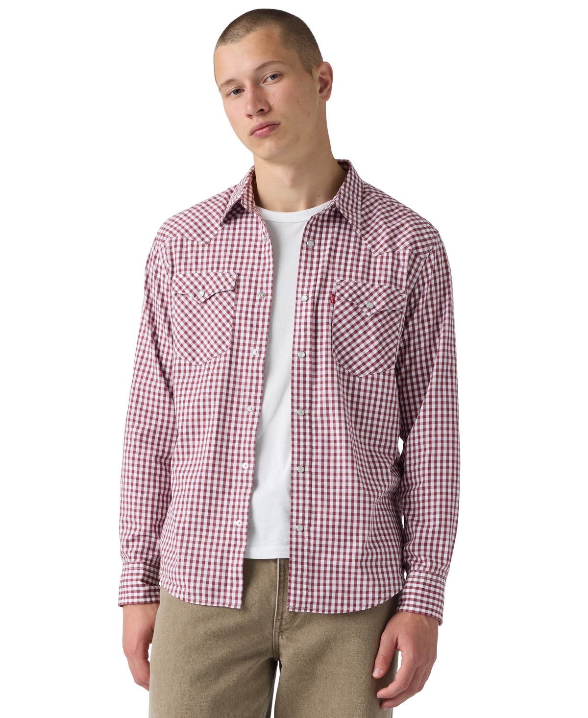 Click here for Levis Mens Classic Standard Fit Western Shirt - Ox... prices