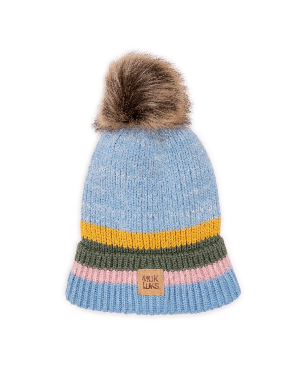 Click here for Muk Luks Womens Eyelash Mix Ribbed Hat - Cornflowe... prices