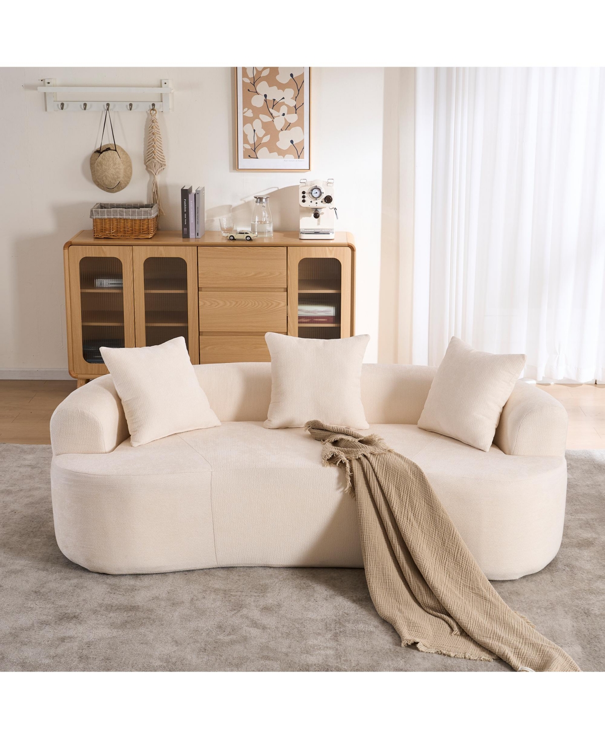 Click here for Cesicia No-Assembly Sofa in a Box: Crescent Modern... prices