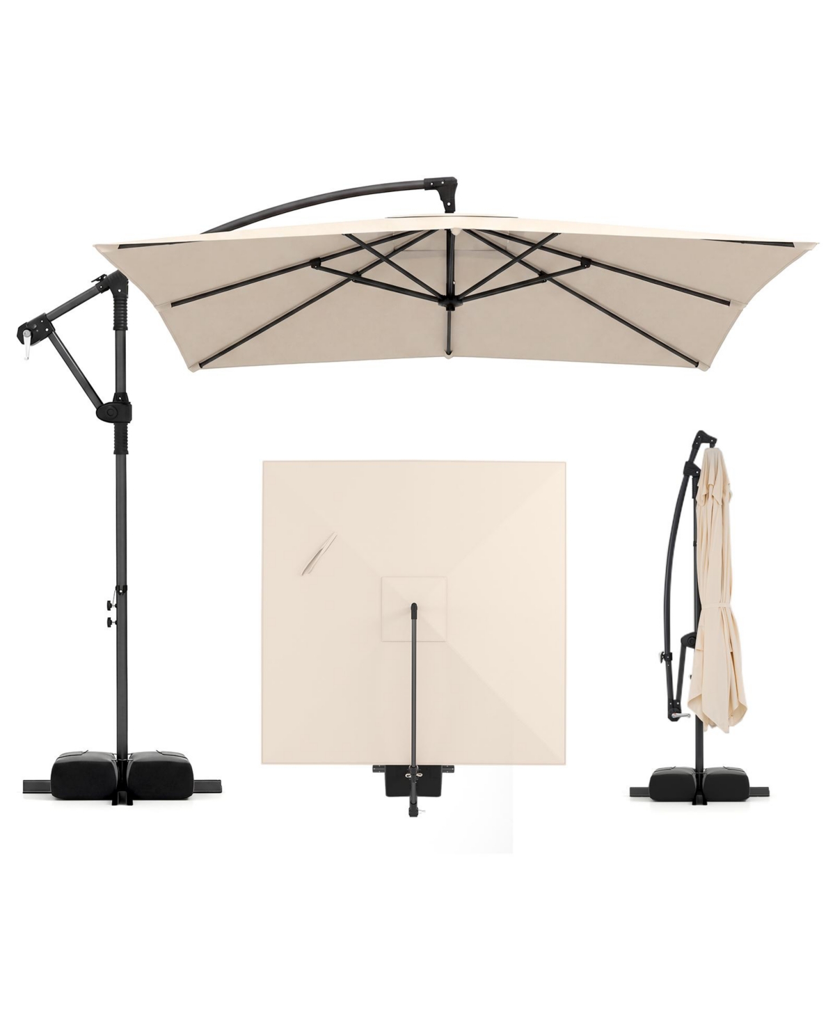 Click here for Gymax 8 x 8 Feet Offset Cantilever Patio Umbrella... prices