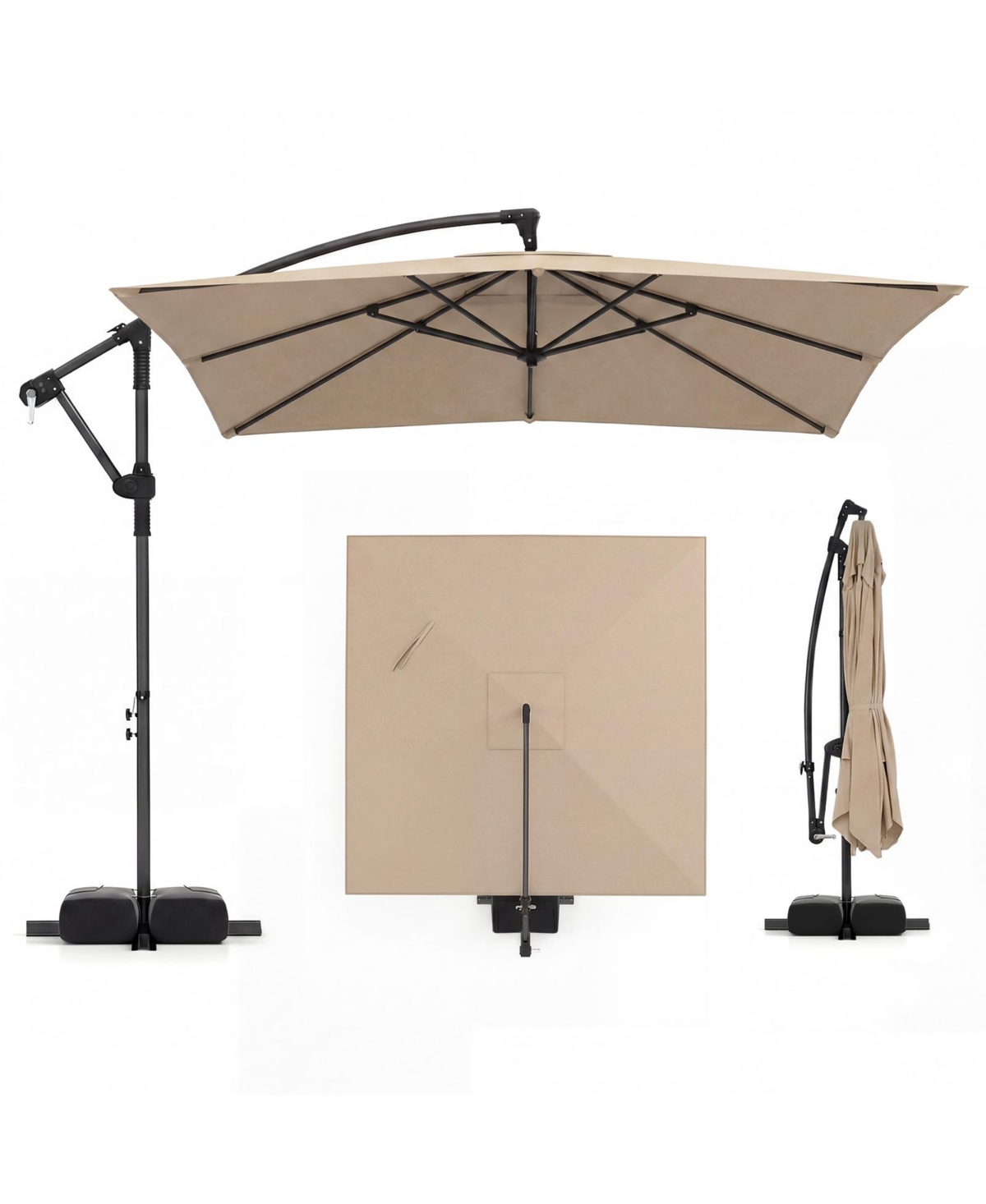 Click here for Gymax 8 x 8 Feet Offset Cantilever Patio Umbrella... prices