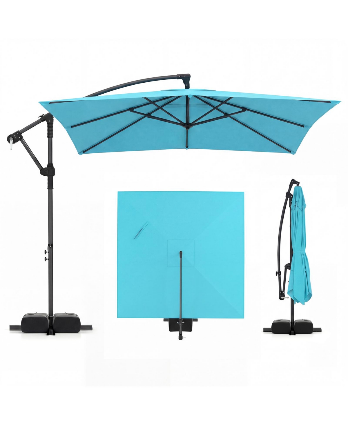 Click here for Gymax 8 x 8 Feet Offset Cantilever Patio Umbrella... prices
