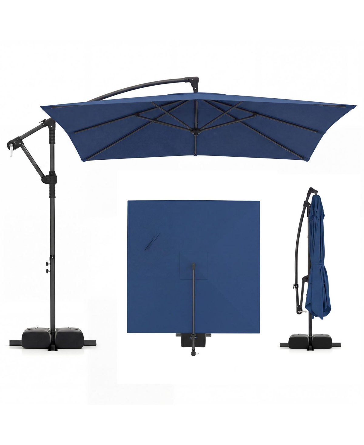 Click here for Gymax 8 x 8 Feet Offset Cantilever Patio Umbrella... prices