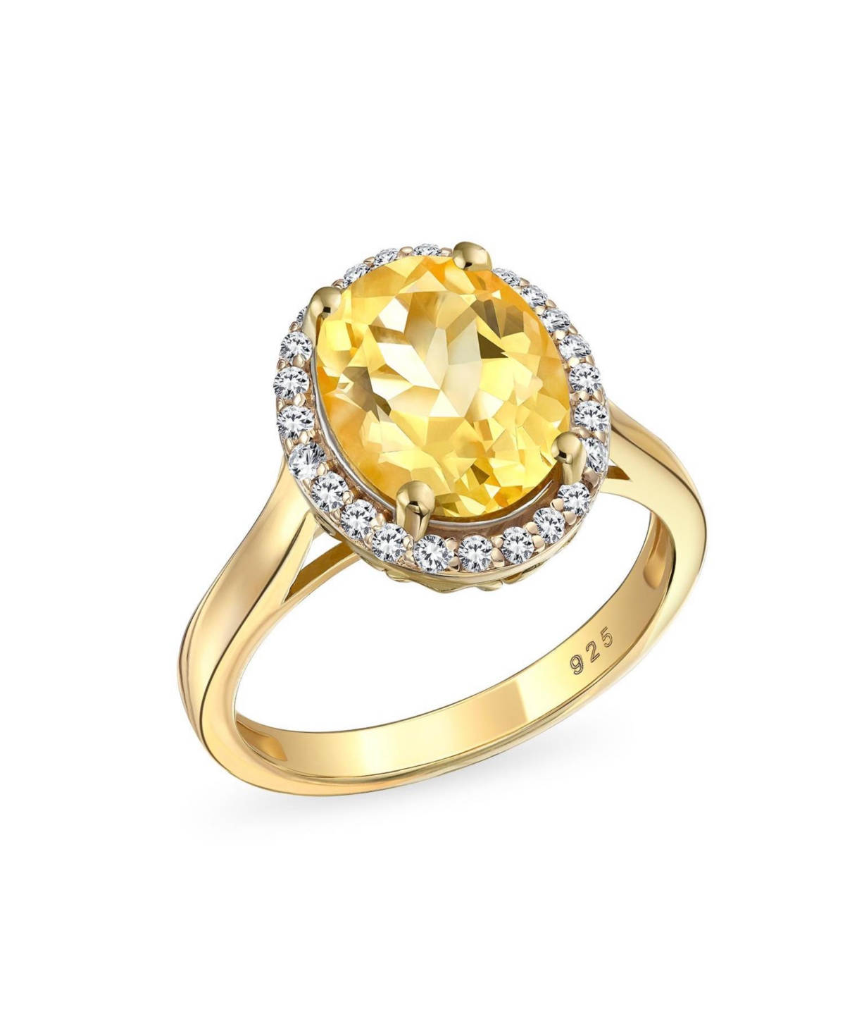 Click here for Bling Jewelry Classic Oval Gemstone Halo Statement... prices