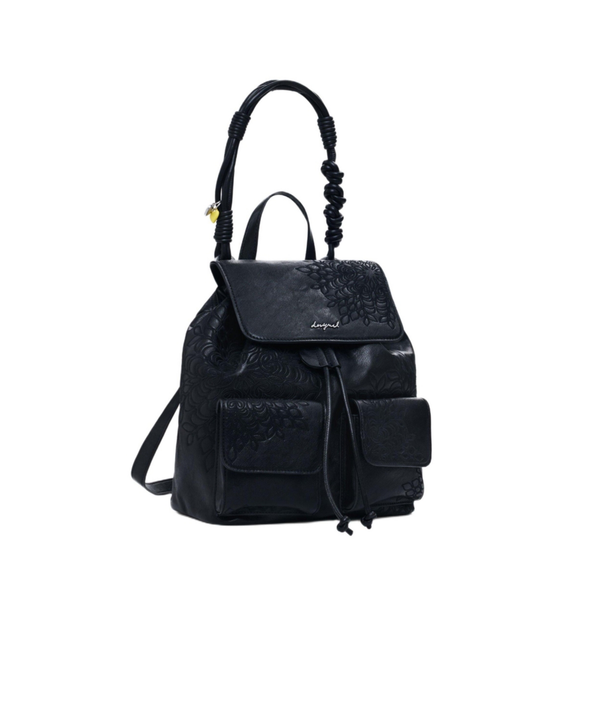 Click here for Desigual Womens Small embroidered backpack - Black prices