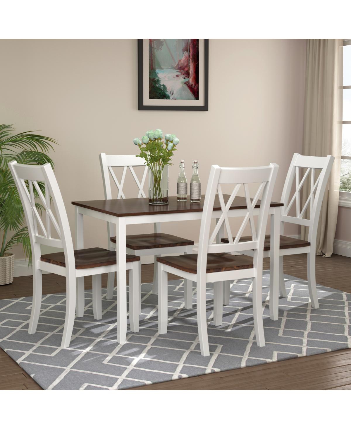 Click here for Streamdale Furniture Five Piece Wood Dining Set -... prices