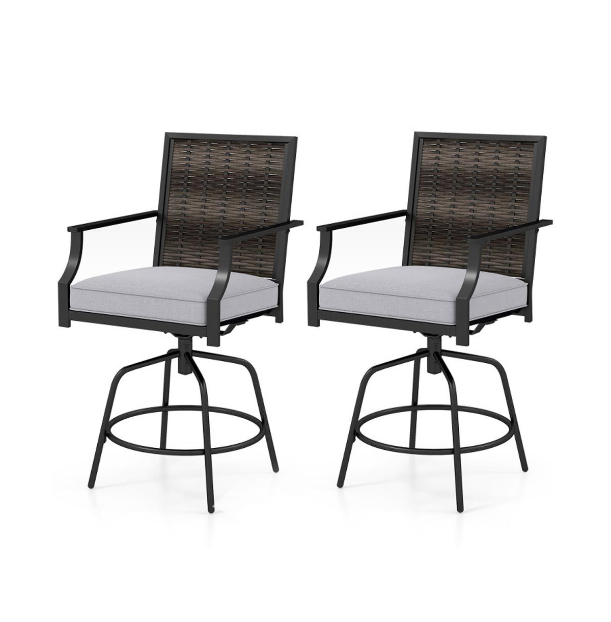 Click here for Boyel Living Outdoor Pe Wicker Swivel Bar Stools S... prices