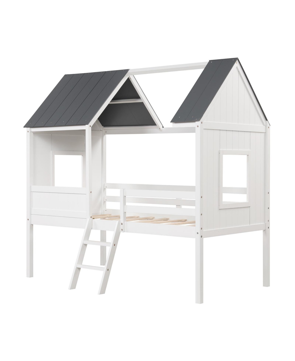 Click here for Gouun Twin Size Kids House Bed Low Loft Bed Frame... prices