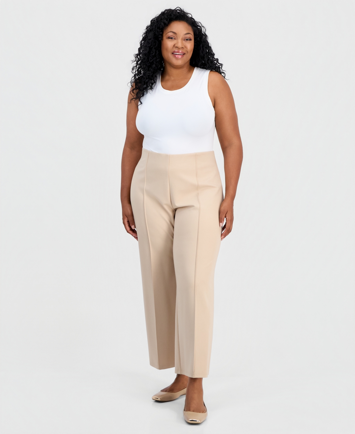 Click here for Jm Collection Plus Size Wide-Leg Relaxed-Fit Pants... prices