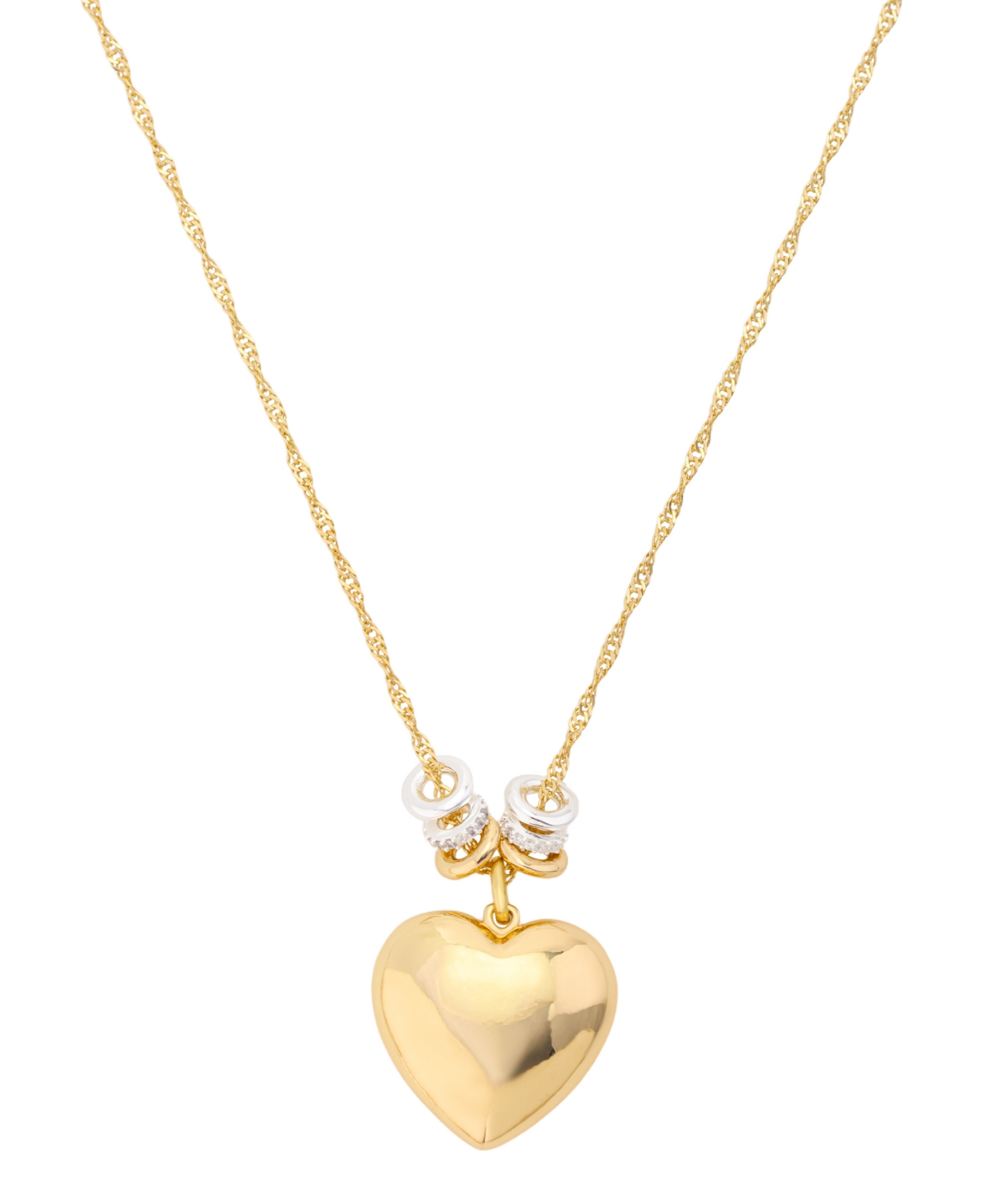 Click here for Unwritten Cubic Zirconia Fine Silver Plated Puff H... prices