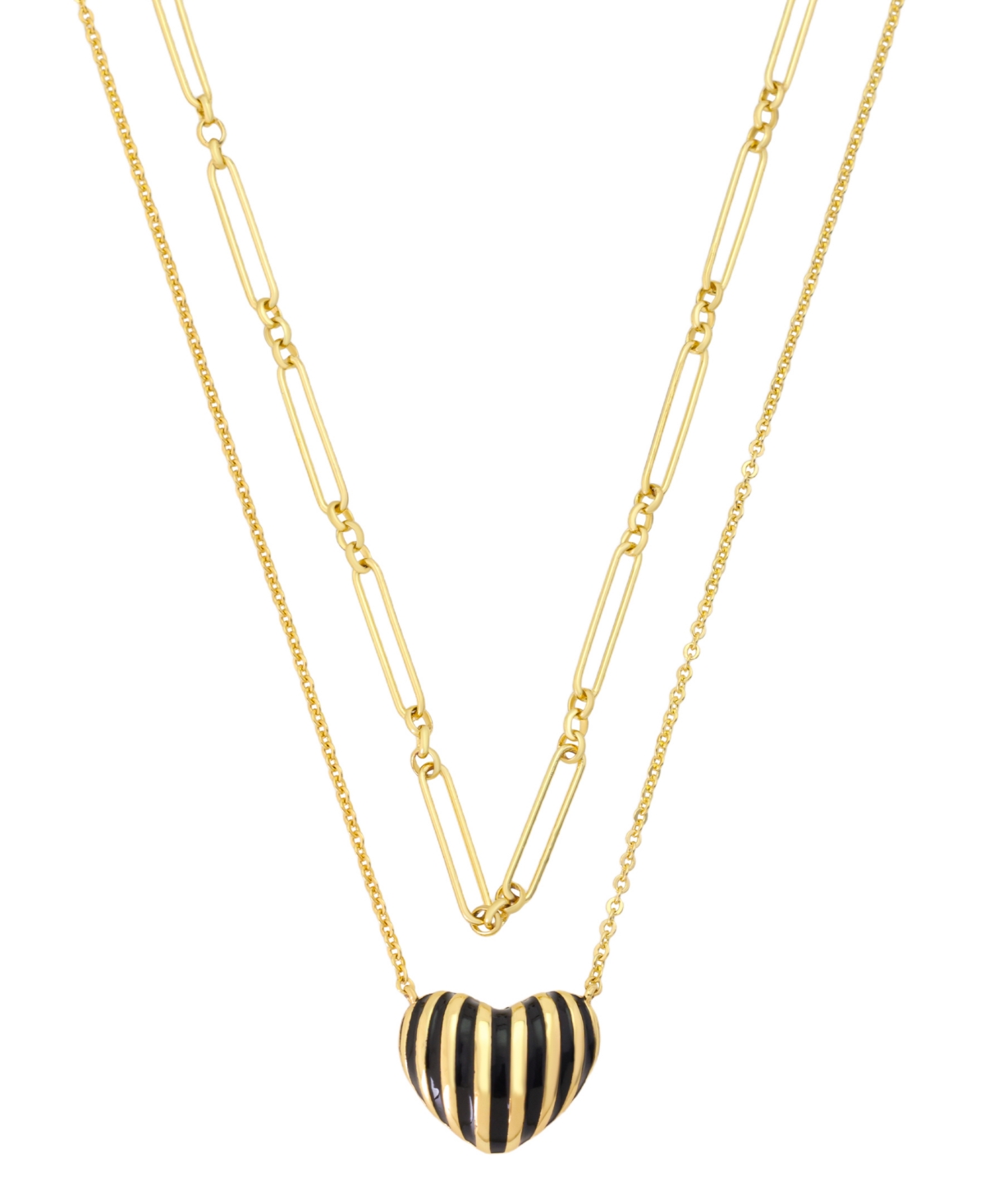 Click here for Unwritten Gold-Tone Plated Enamel Stripe Heart Pen... prices