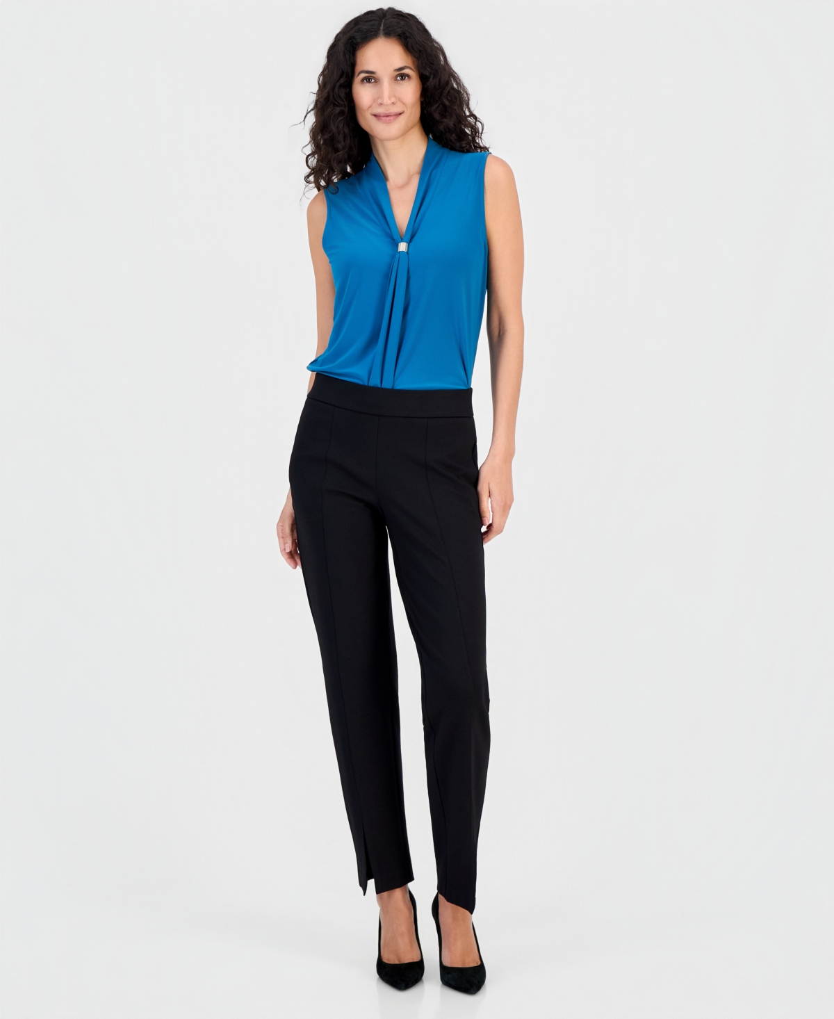 Click here for Kasper Womens Audrey Pull-On Straight-Leg Ankle Co... prices
