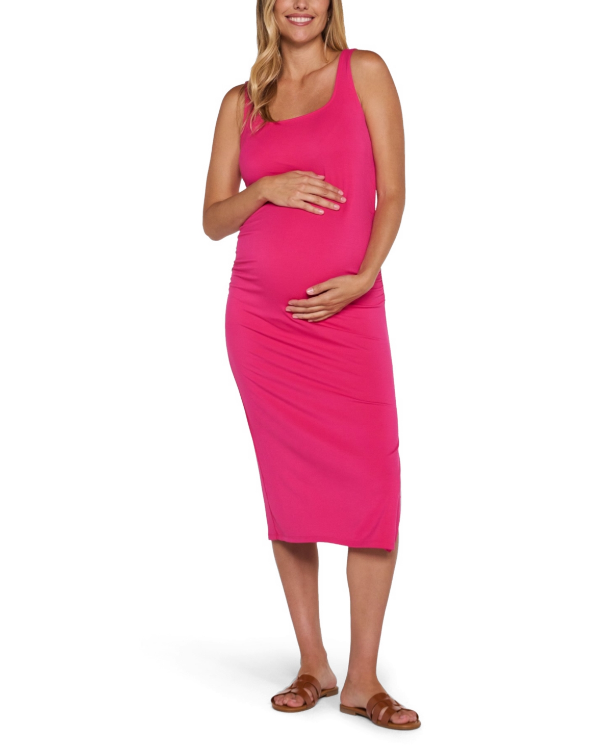 Click here for Motherhood Maternity Womens Sleeveless Side Ruched... prices