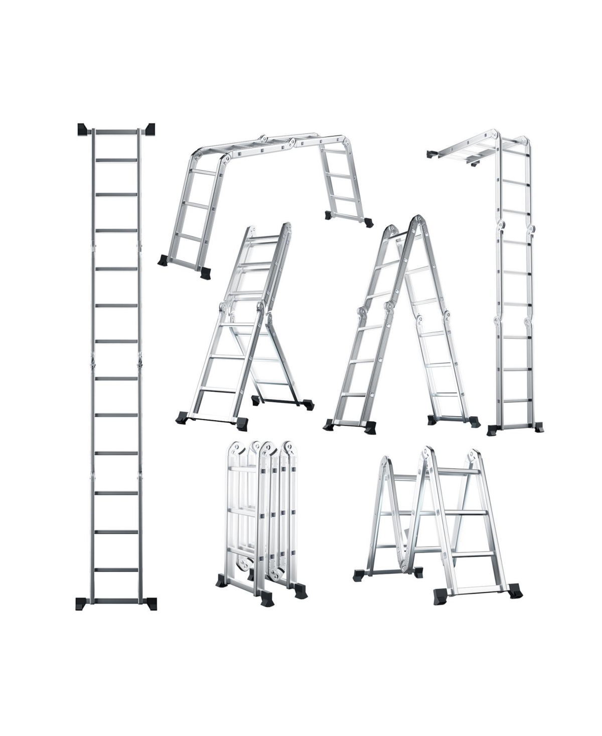 Click here for Gouun 7-in-1 Folding Aluminum Ladder with Anti-Ski... prices