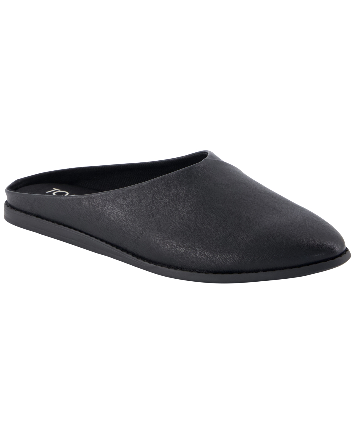 Click here for Toms Womens Amelia Slip-On Mule Flats - Black Tumb... prices