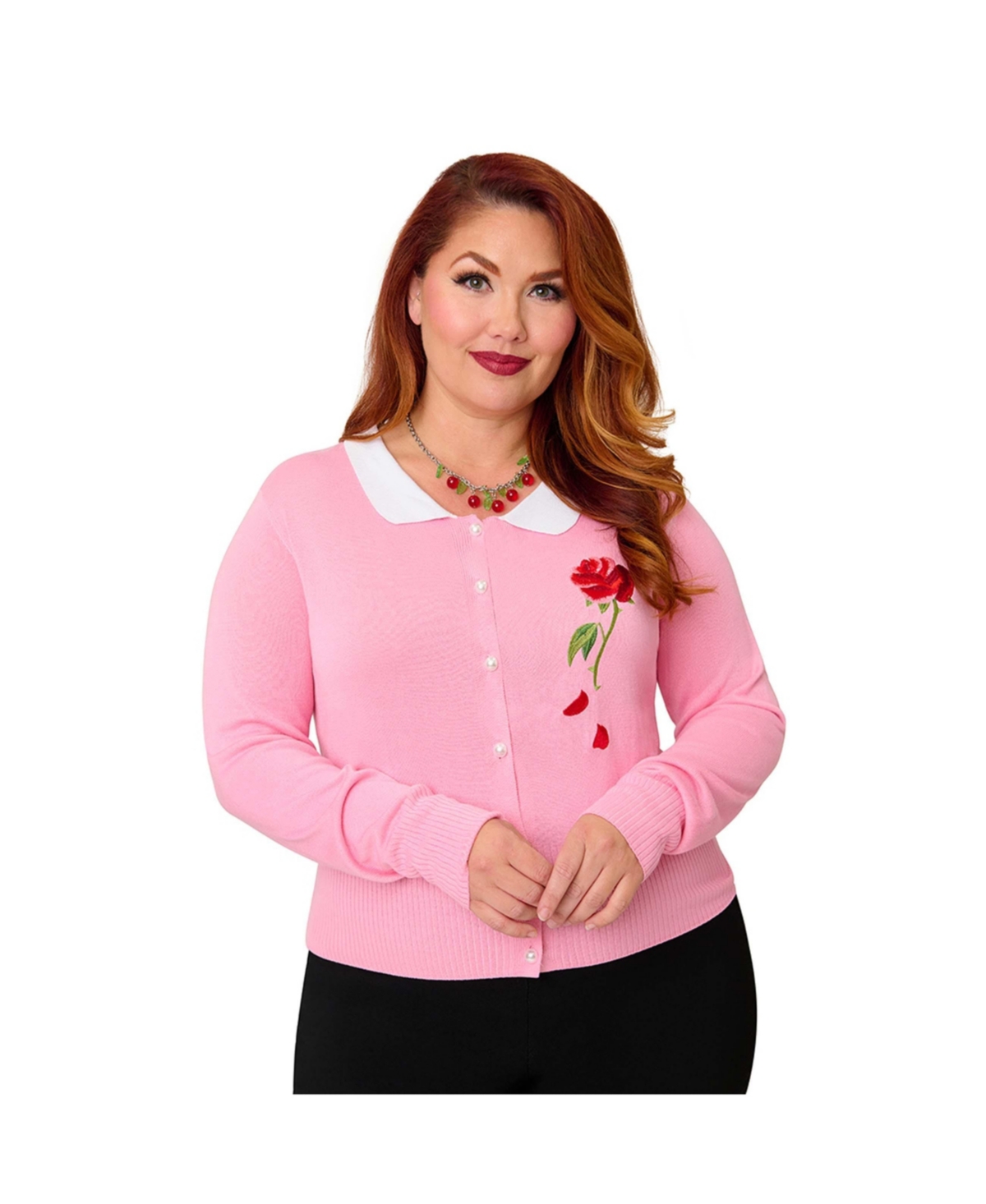Click here for Unique Vintage Plus Size Collared Knit Cardigan -... prices
