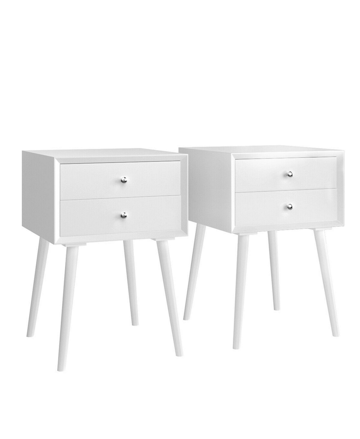 Click here for Gymax 2-Piece Wooden Mid-Century Nightstand Side T... prices