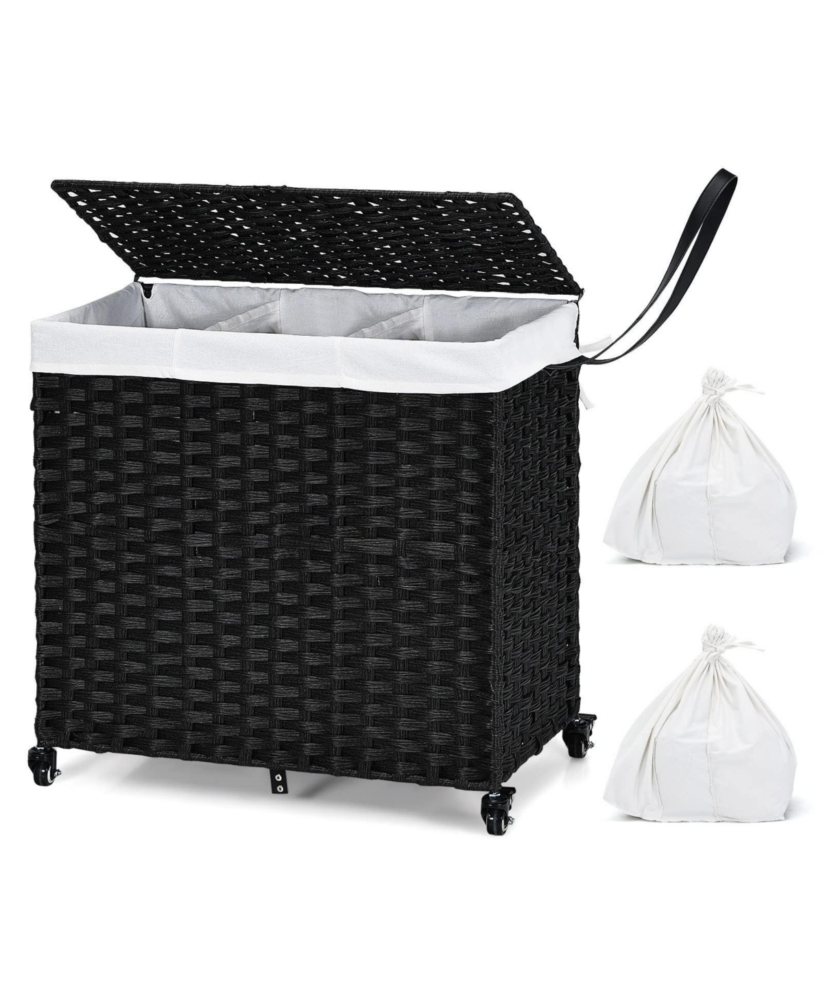 Click here for Ecooso Laundry Hamper with Wheels and Lid  Rolling... prices