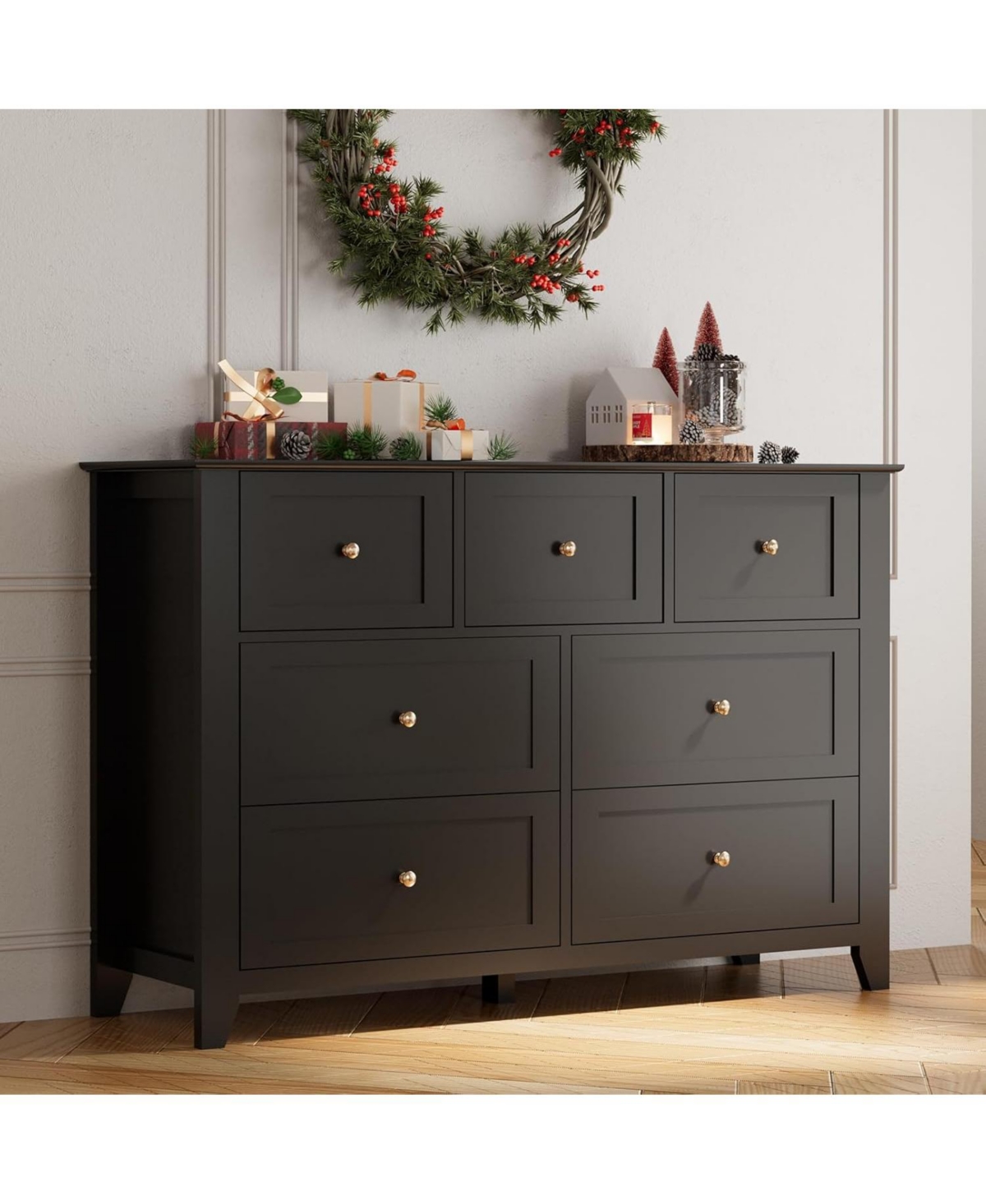 Click here for gaomon 7 Drawer Dresser  Modern Wood Chest With Go... prices