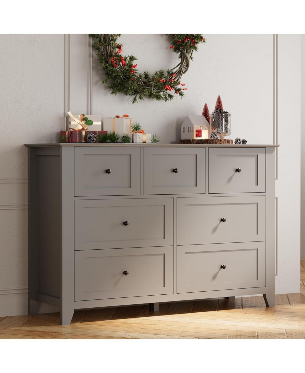 Click here for gaomon 7 Drawer Dresser  Modern Wood Chest With Go... prices