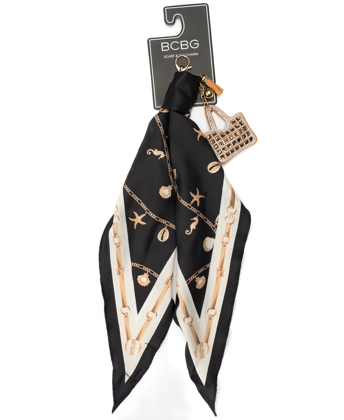 Click here for Bcbg Sea Life Key Chain And Kite Scarf Set - Black prices