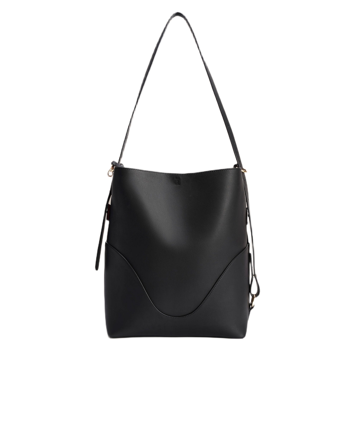 Click here for Oleada Marina Soft Bucket Leather Bag - Onyx prices