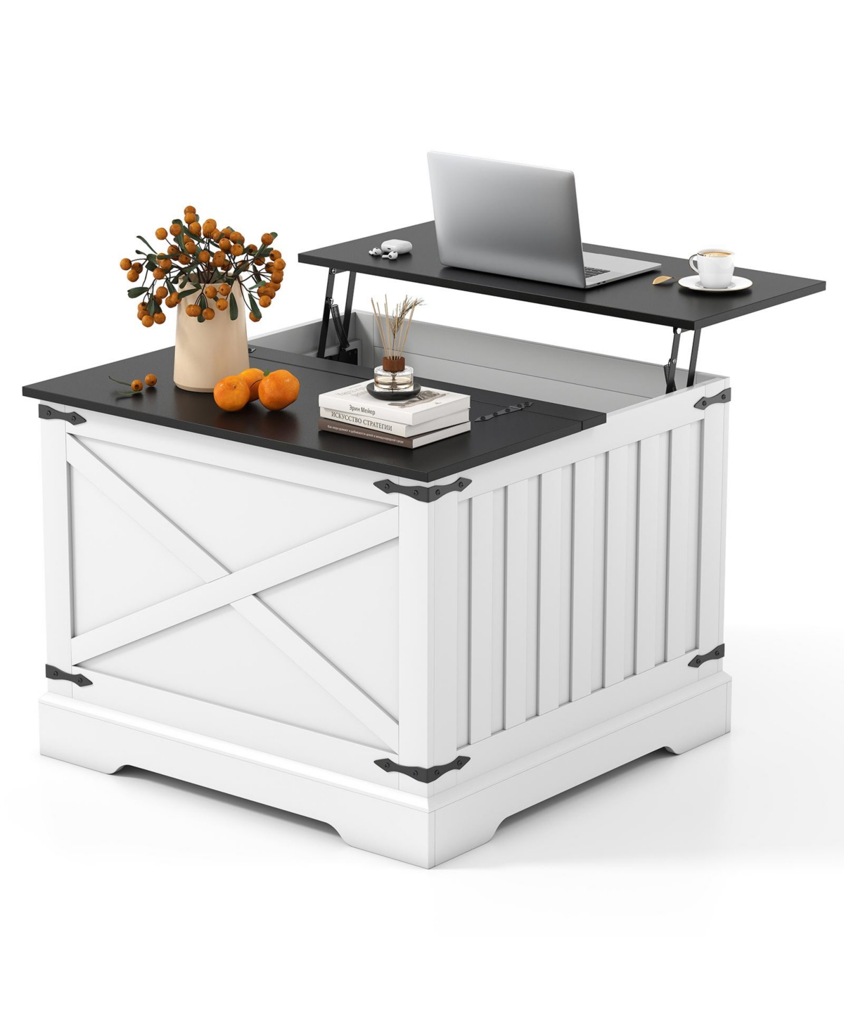 Click here for Gymax 31.5 Farmhouse Lift Top Coffee Table w/Hidde... prices