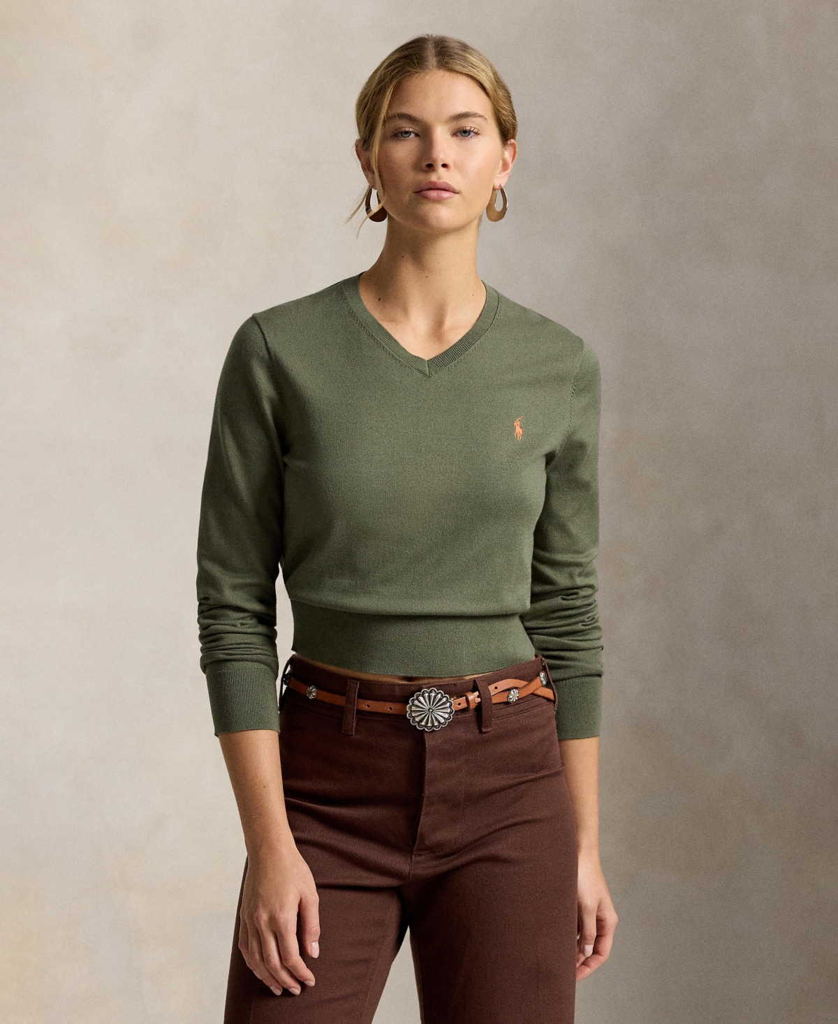 Click here for Polo Ralph Lauren Womens V-Neck Pull-On Sweater -... prices