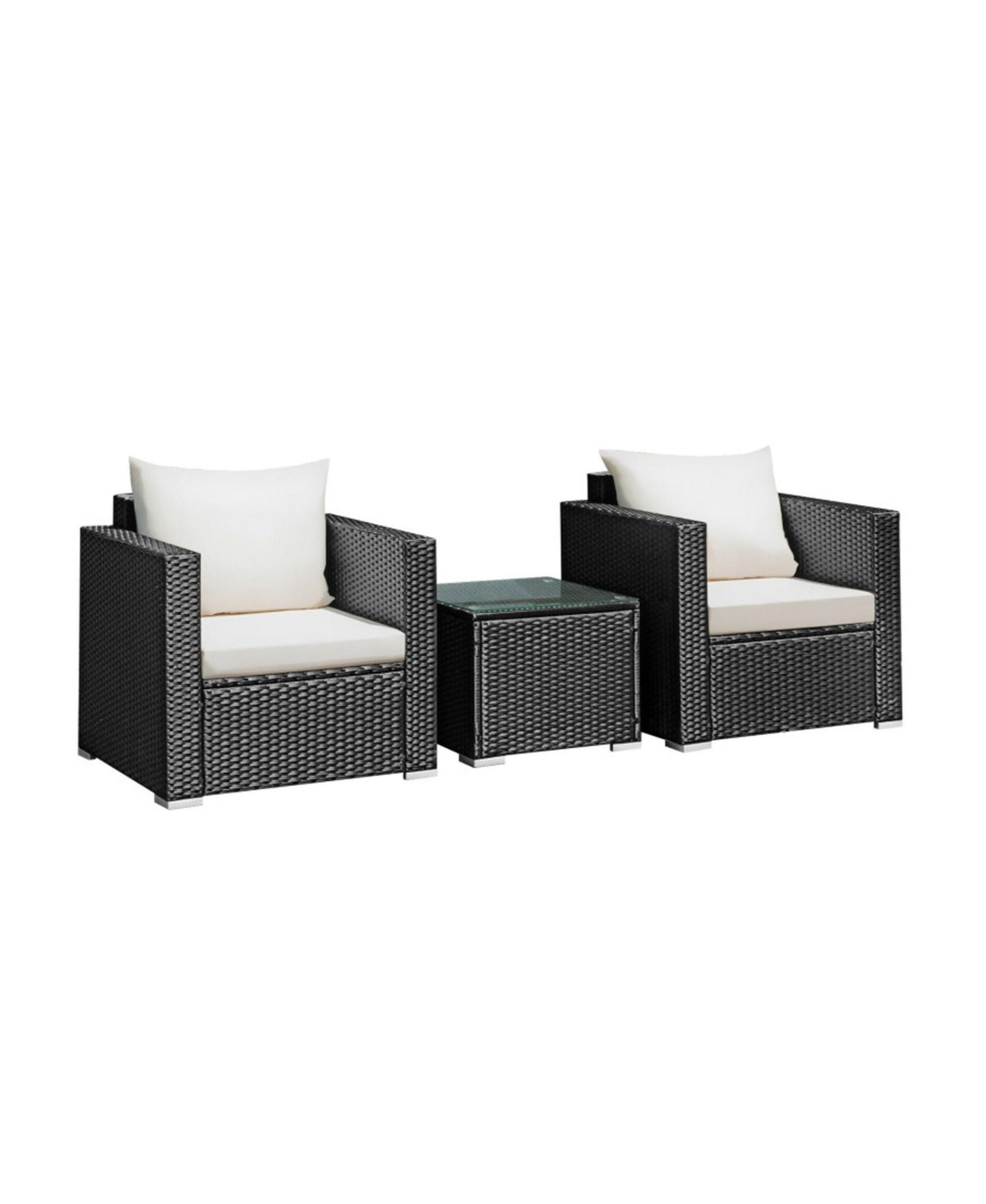 Click here for Clihome 3 Pieces Patio Wicker Conversation Set wit... prices