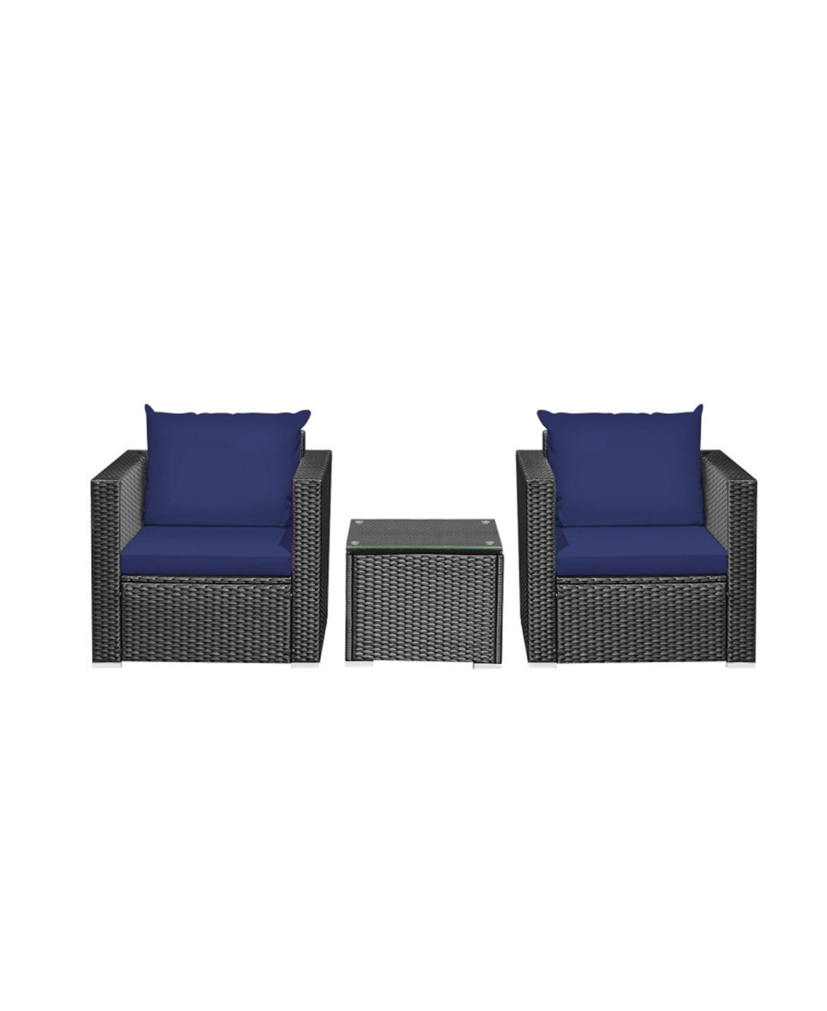 Click here for Clihome 3 Pieces Patio Wicker Conversation Set wit... prices